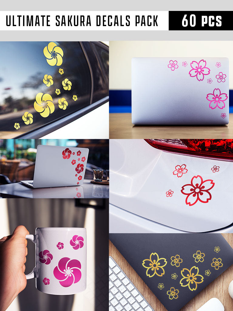 Sakura/Cherry Blossom Decal Pack (60 pieces) | Sensei Touch