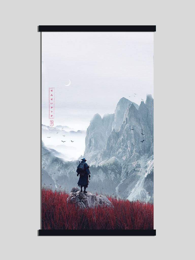 Japanese Samurai Landscape Wall Scroll | Sensei Touch