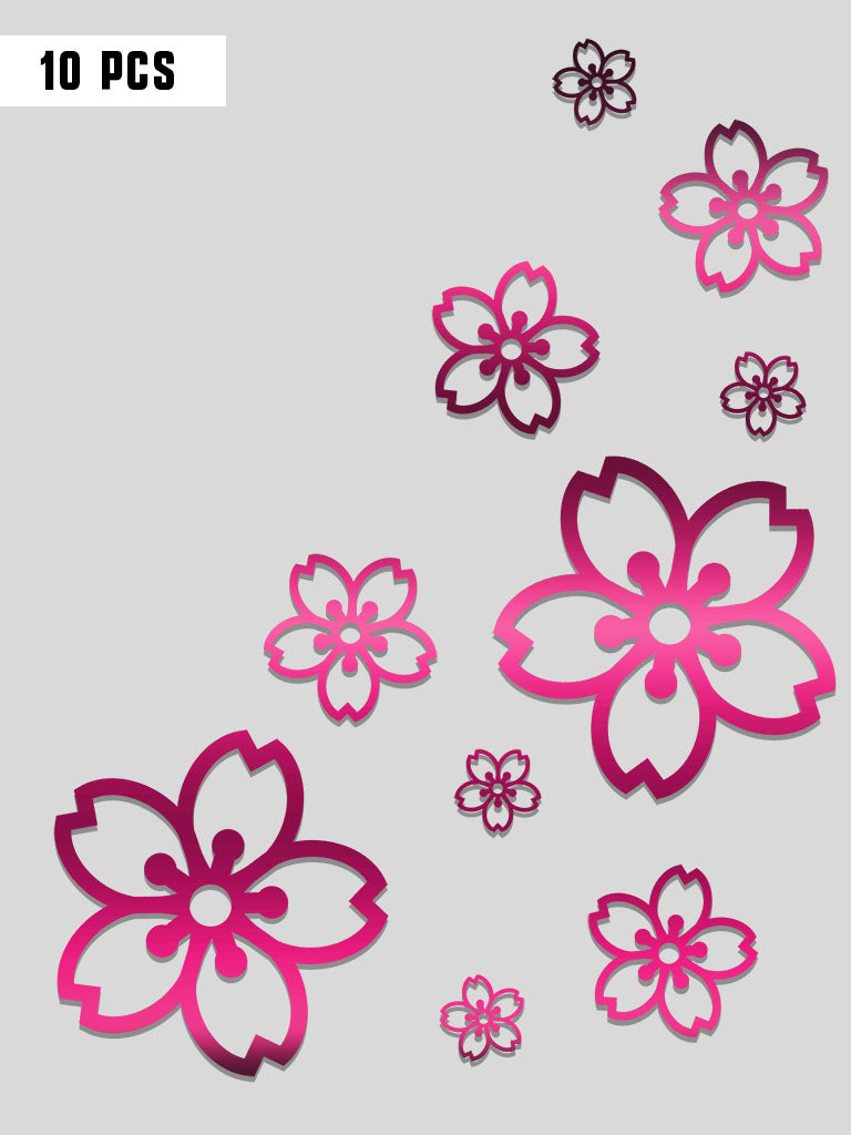 Sakura/Cherry Blossom Decal Pack (10 pieces) | Sensei Touch