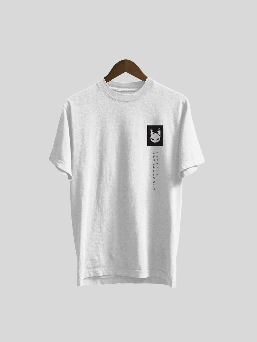 Kitsune Mask White Japanese Shirt | Sensei Touch